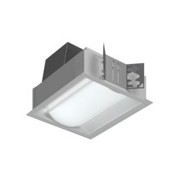 Cooper R Mini Frosted Prismatic Lens Recessed Fluorescent Light Fixture ...