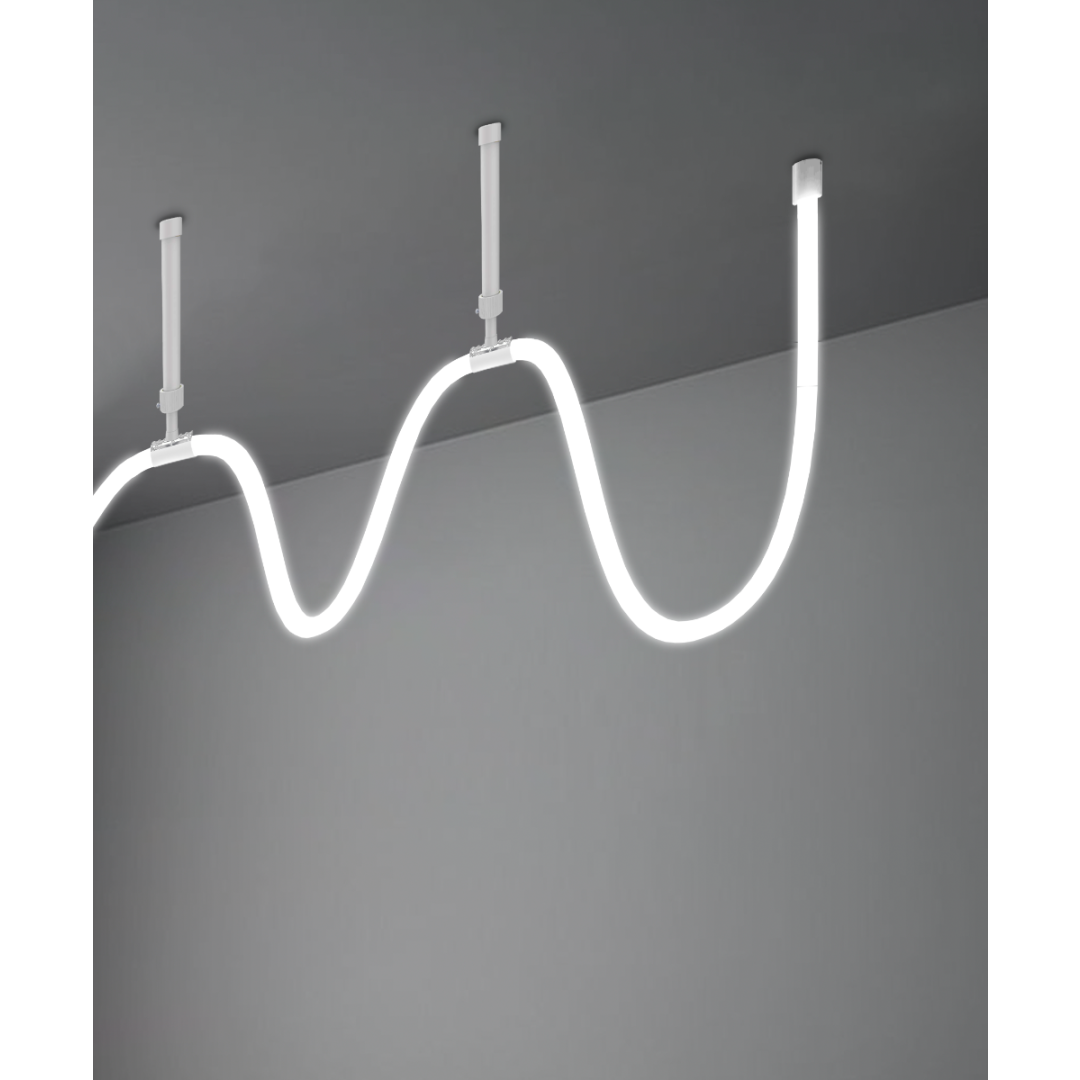 Flexible 360° Horizontal Telescopic Pendant Mount Round Strip LED Light