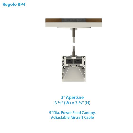 Nulite Lighting Regolo RP4-4U Pendant Uplight Series LED 4 Inch Linear ...