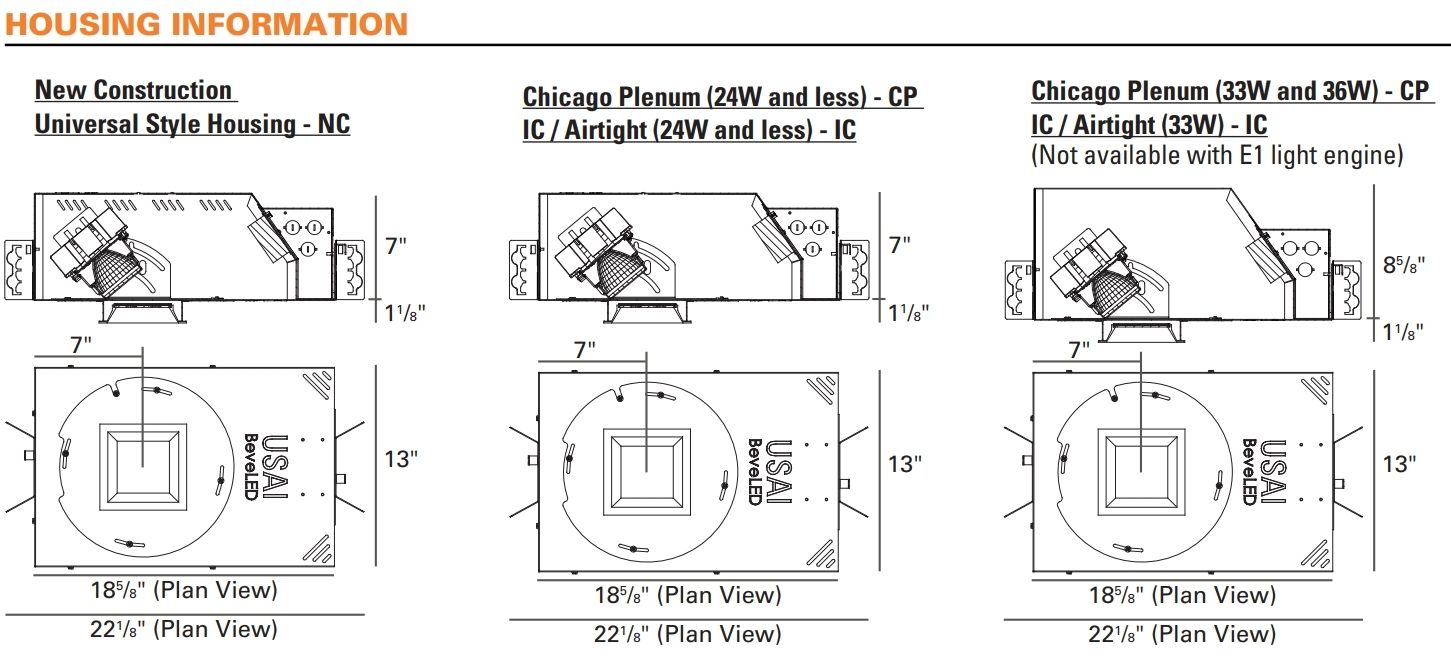 USAI Lighting 3131 Square BeveLED 2.1 Adjustable Downlight ...