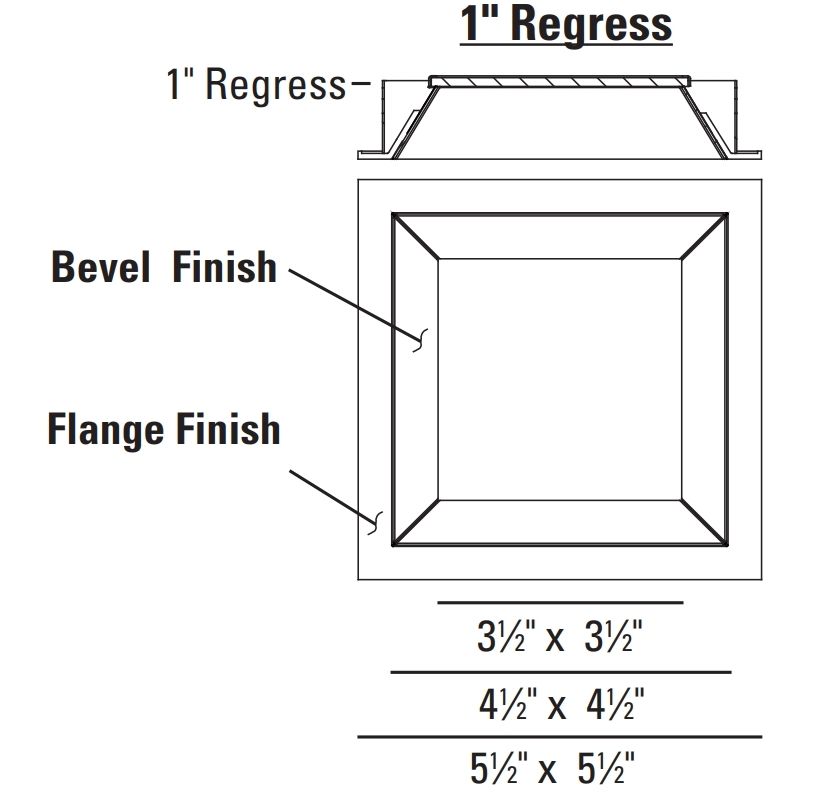 USAI Lighting 3131 Square BeveLED 2.1 Adjustable Downlight ...