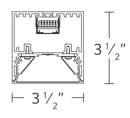 Peerless Lighting Linear Square LED Suspended Direct Light Fixture ...