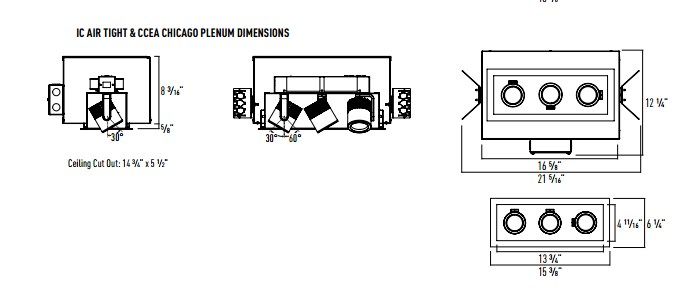 Intense Lighting MXRTR3 MX Triple LED Recessed Lighting Multiple - 3 ...