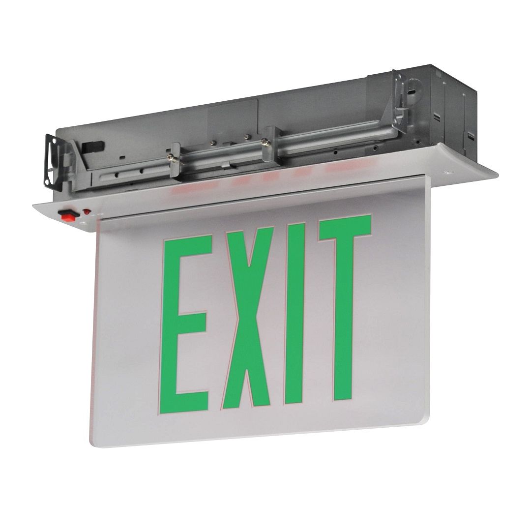 Alcon 16119 Edge Lit LED Recessed Exit Sign